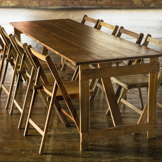 Great Oak Table – Seats 8 - Rustic Hire
