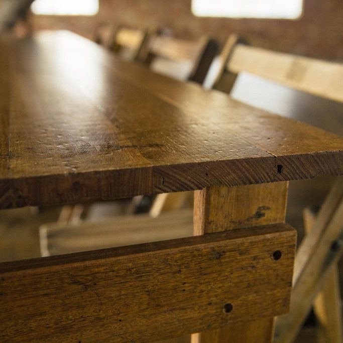 Great Oak Table – Seats 8 - Rustic Hire