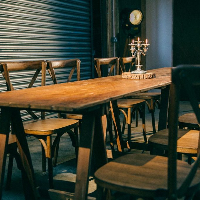 Oak French Cross Back Chairs - Rustic Hire