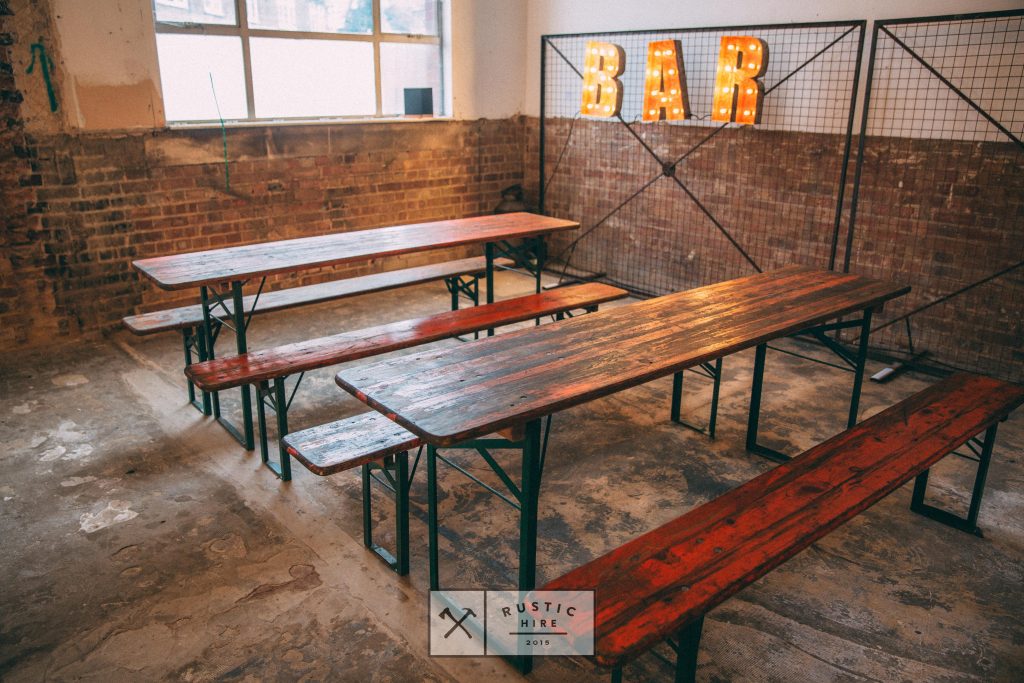 Rustic Hire - German Beer Table – Seats 8