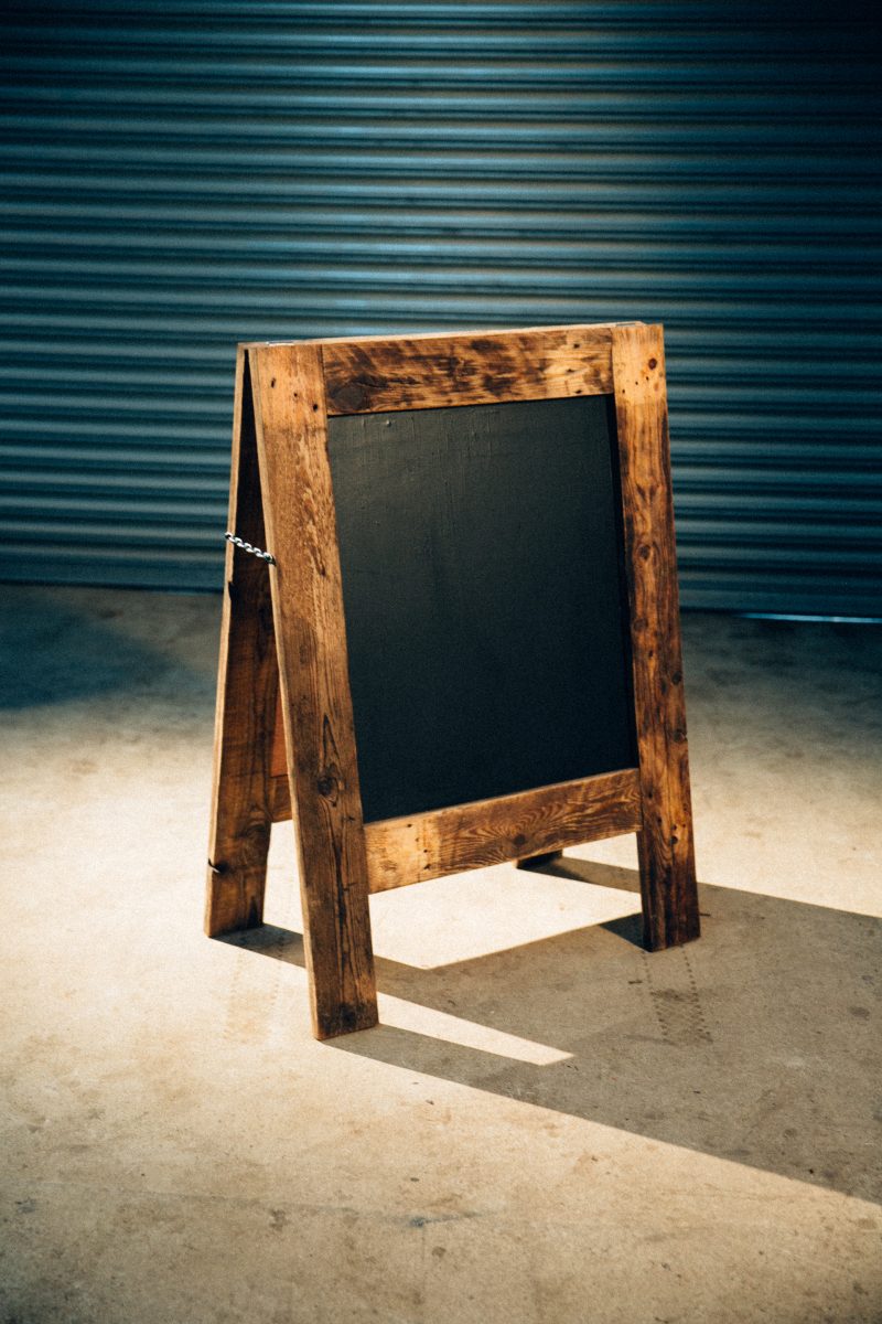 Rustic Hire - A-Frame Blackboards