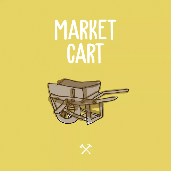 Vintage Market Cart - Rustic Hire