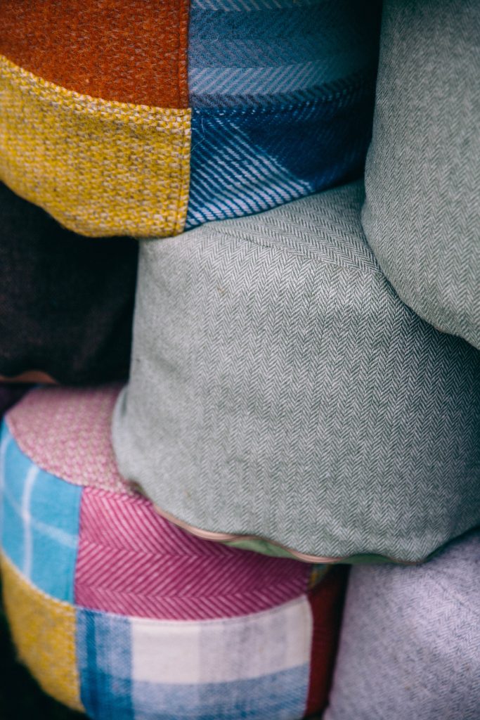 Rustic Hire - Tweed Pouffe