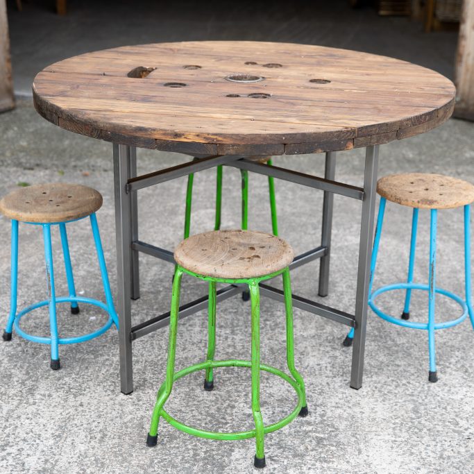 Button Stools - Rustic Hire
