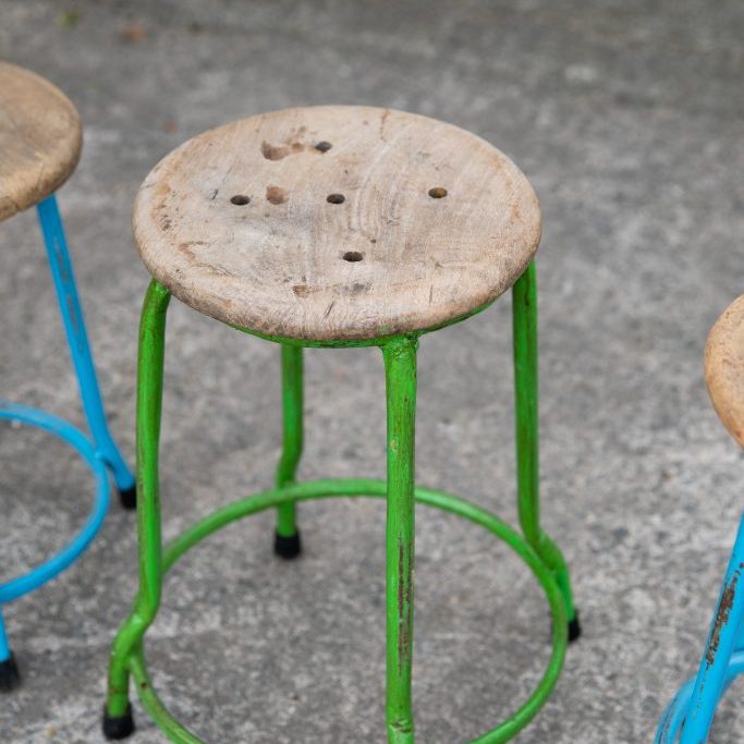Button Stools - Rustic Hire