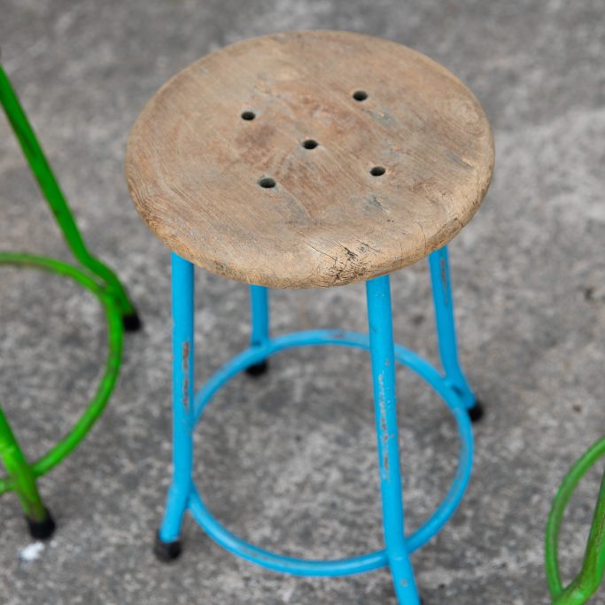 Button Stools - Rustic Hire