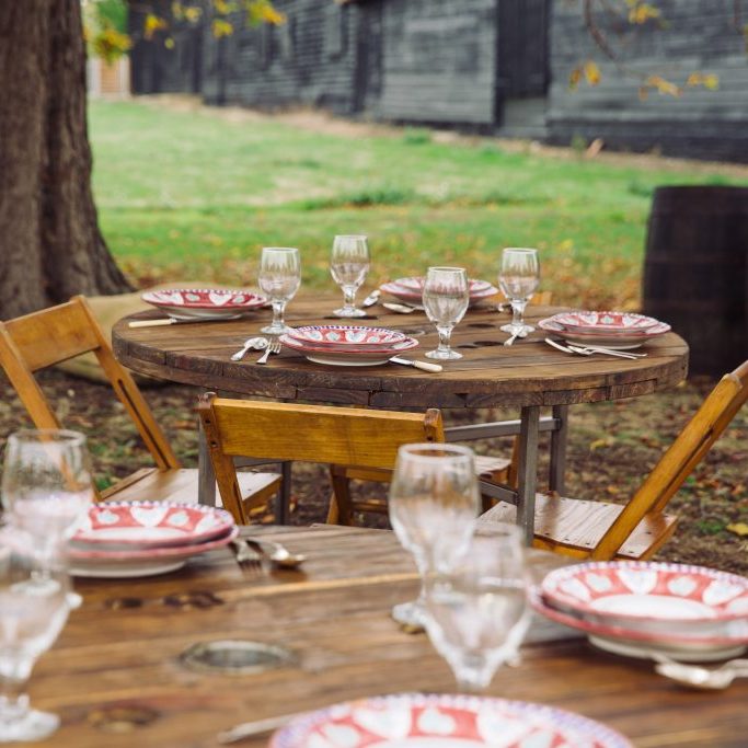 Cable Reel Table – Seats 4 - Rustic Hire