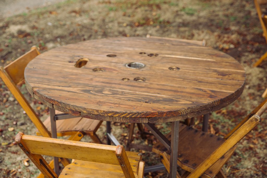 Rustic Hire - Cable Reel Table – Seats 4