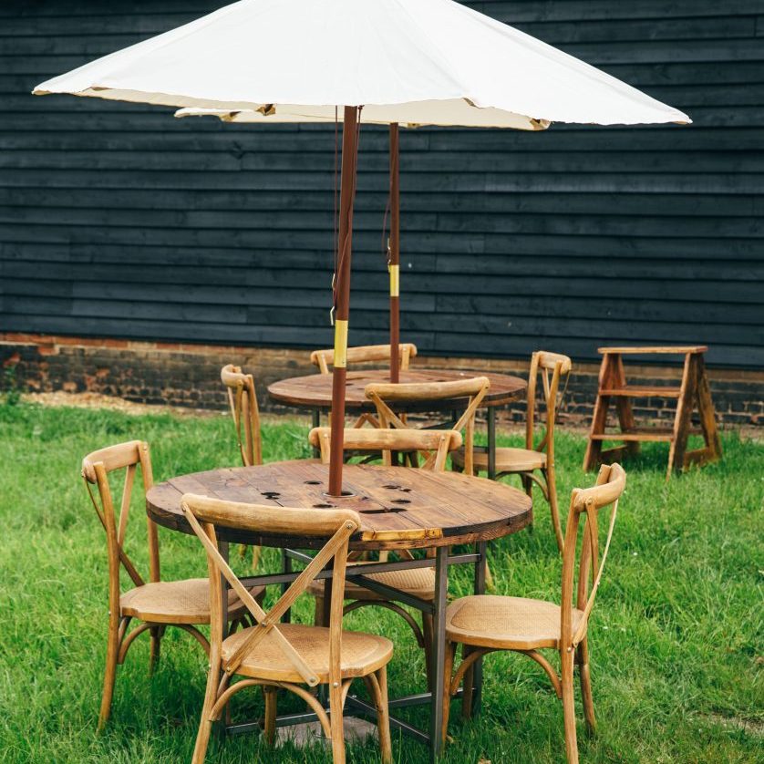 Cable Reel Table – Seats 4 - Rustic Hire
