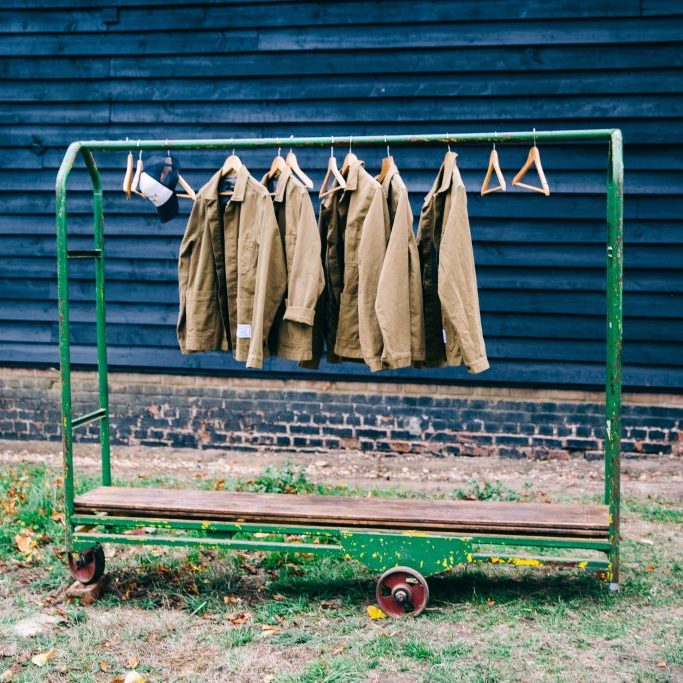 Industrial Green Clothes Rack - Rustic Hire