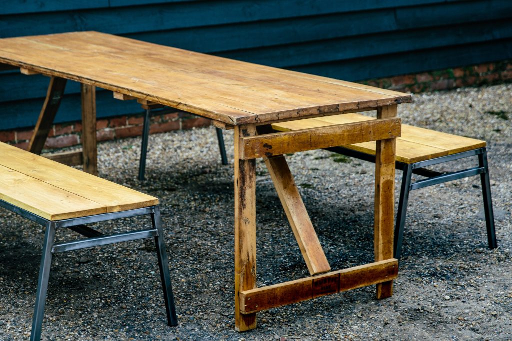 Rustic Hire - Steel Stacking Benches