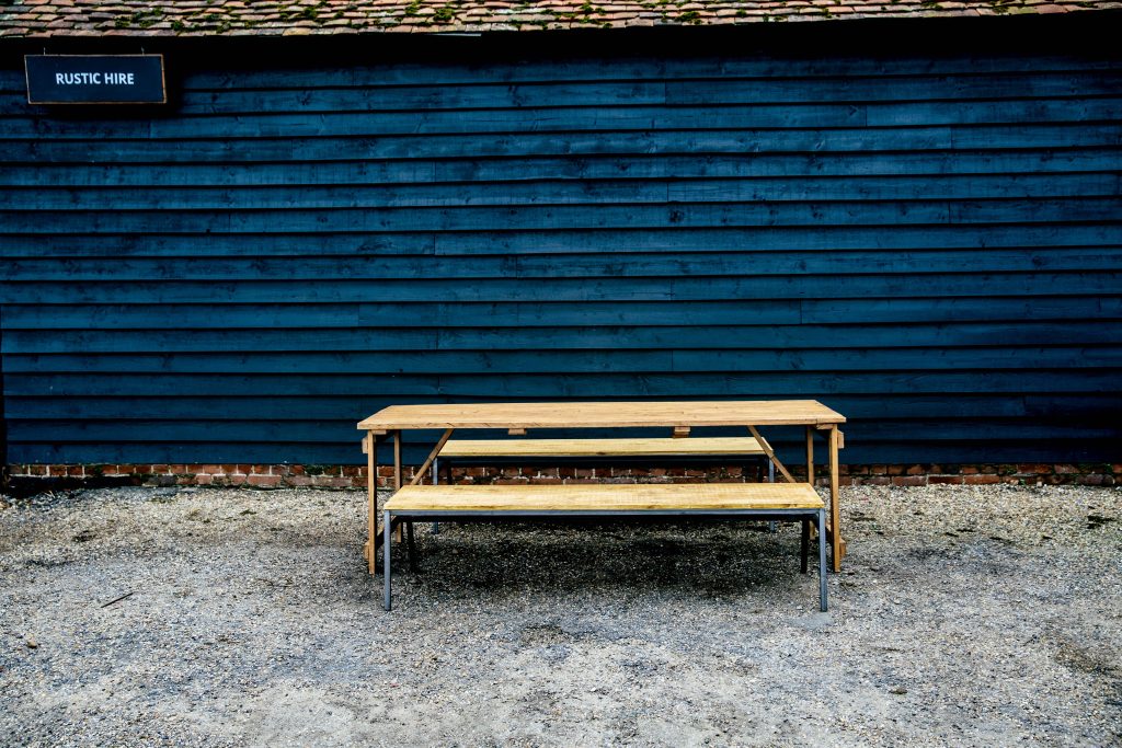 Rustic Hire - Steel Stacking Benches