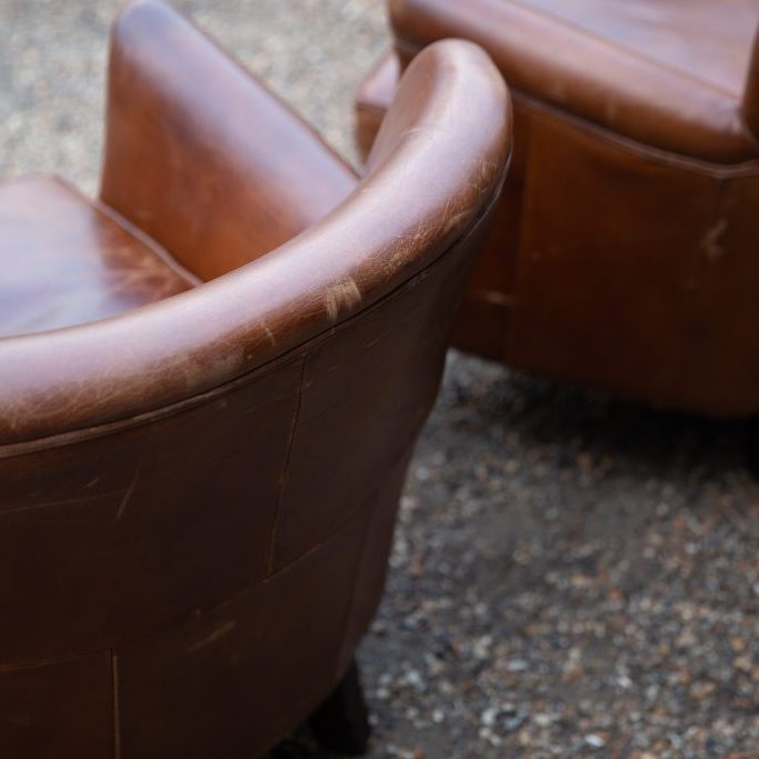 Empire Leather Armchair - Rustic Hire